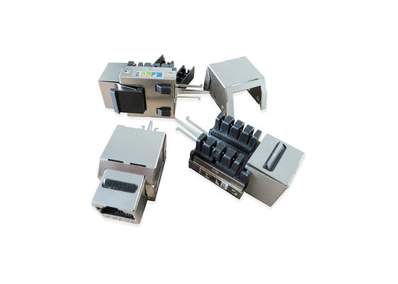 STP Shielded Cat 6 RJ45 Modular Connector / Keystone Jack , 90 Degree