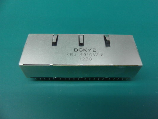 Side Entry PC Board 4 Port RJ45 Multi Pin Connectors 1000M KRJ-401QWNL