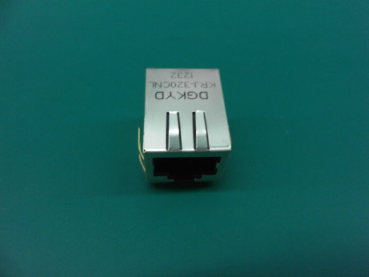 10 Pin MODEM Gigabit RJ45 Magnetic Jack With Single Port Side Entry 1000Base