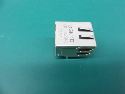 10 / 100 / 1000 Base-T LED RJ45 PCB Connector Rohs Compliant 1 X 1 Port 21.3mm