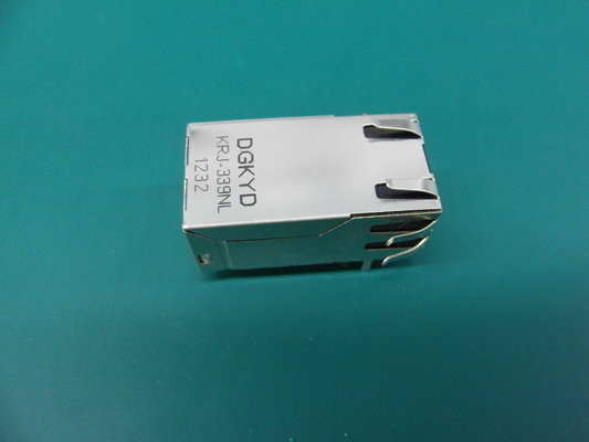 12 Pin PCB RJ45 Jack 10/100/1000Base-T , 33.0mm Tx RJ45 With Integrated Magnetics