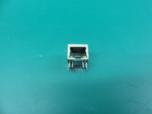 Ethernet 10 Pin PCB RJ45 Jack , 1 X 1 RJ45 PCB Connector With EMI Fingers KRJ-9003NL
