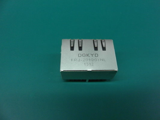 1000M IEEE 1 x 2 Port 90 Degree RJ45 Receptacle Module For Transceiver TAB Down