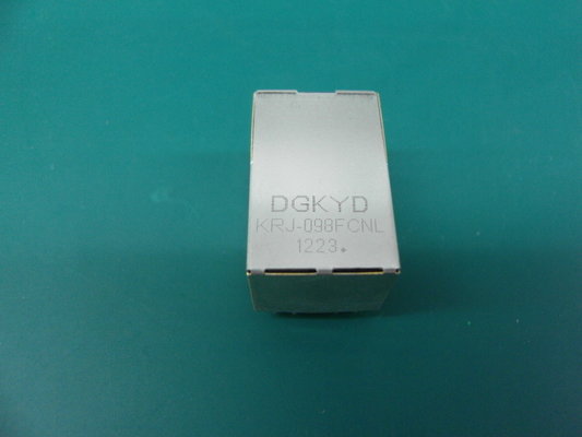 10 / 100Base-T Cat 5e RJ45 Connector With Magnetics LED , 25.4mm Length OEM