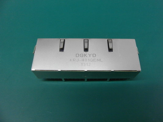 1000Base 1 x 4 Port IEEE Shielded RJ45 Connector Module for DSL ADSL Tab-Down