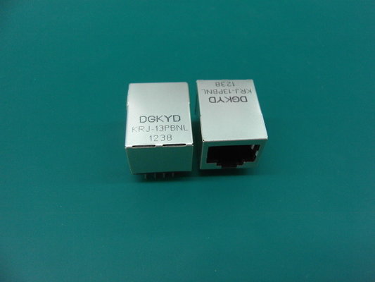 21.3mm W / O LED Network 90 Degree RJ45 Single Port 10/100base , Tab-Down PA66 Black