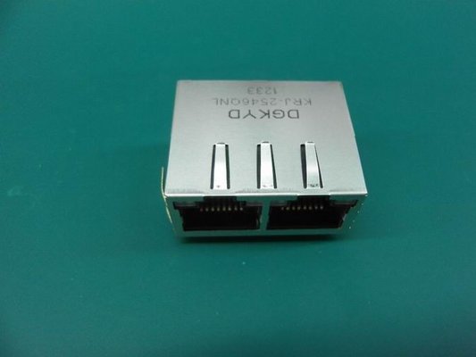 UTP Cat 6 2 Port Shielded RJ45 Connector 10 Pin , 10 / 100 / 1000M Net Card RJ-45 Jacks