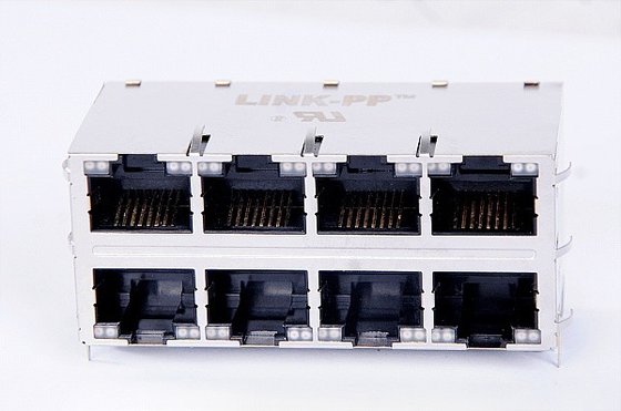 Magnetic POE RJ45 Connector with LEDs , 2 X 4 Port Cisco POE Switch