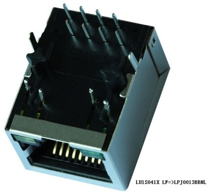 LU1S041X LF Magnetic RJ45 Jack WITH 10 / 100 BASE-TX MAGNETICS LPJ0013BBNL