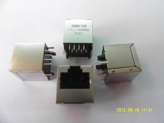 IEEE 802.3 One Port RJ45 Magnetic Jack with Transformer ,1x1 Tap Up RJ45