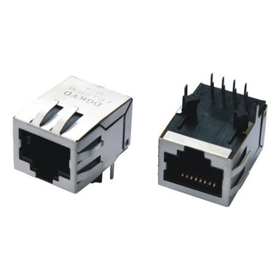 DSL / ADSL Right Angle RJ45 with Transformer 10 / 100base Rohs Compliant