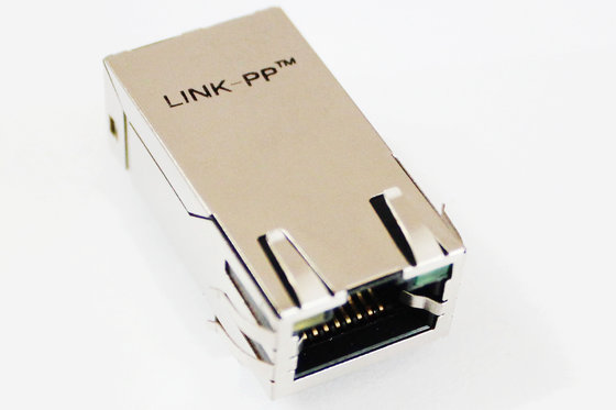 Low Profile Rj45 Phone Jack With Shield , 90 Degree RJ45 Connector