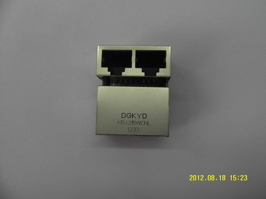 8P8C 2 Port RJ45 Jack Connector 