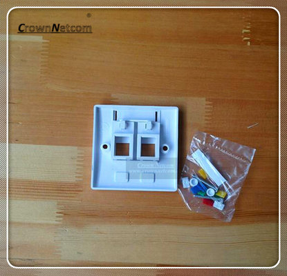 2 port RJ45 Face Avant Network Face Plate