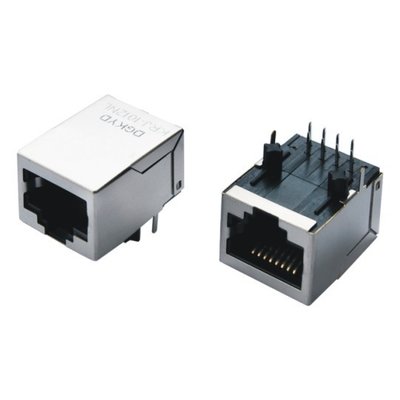 90 Degree Cat5 RJ45 Ethernet Connectors Tab Down without EMI Fingers( A Cross Pin )