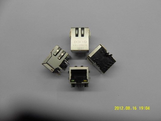 Female 1 X 1 Port Network Connector RJ45 Ethernet Jack with 100M Transformer