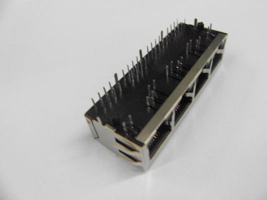 Female Network 4-Port Connector Jack RJ45 Multi Port 10/100BASE 1 x 4