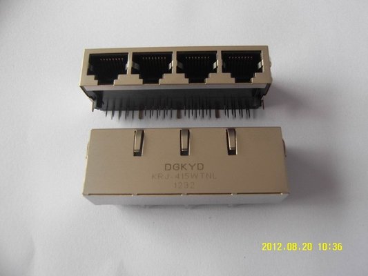 8 Pin 4-Port RJ45 Jack Module 