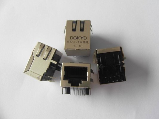10/100Base-TX Tab Down LED RJ45 With Integrated Magnetics Transformer