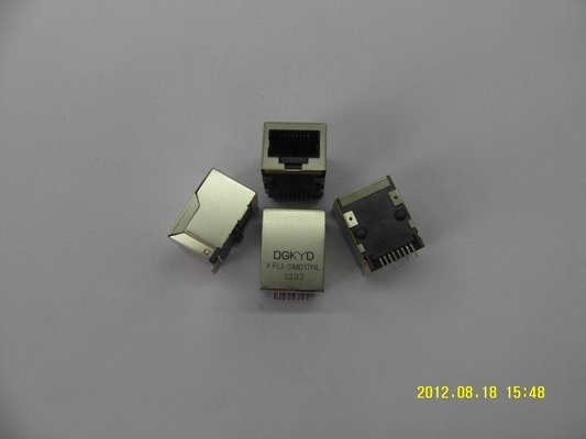 10/100base-T single Port, Tab Down rj45 Modular Jack / RJ45 PCB Connector, SMD filter jack w/o led