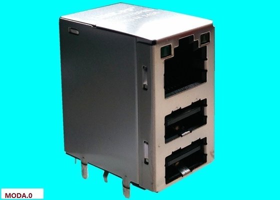 1000Bast-T RJ45 USB Connector G27US-31033PA  With Dual USB LPJU4271A64NL Jack
