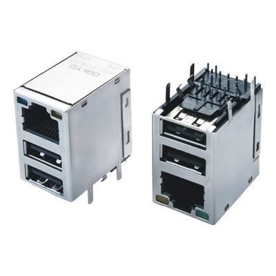 10 / 100 / 1000 Base Single Port RJ45 USB Connector Tab Up Transformer for Network Switch