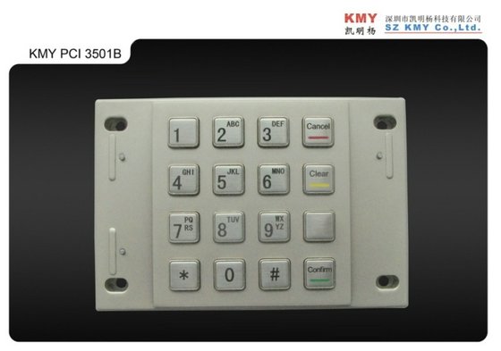 Bombproof USB Automated Teller ATM Machine EPP Metal Numeric Keypad , 4 x 4 Keys