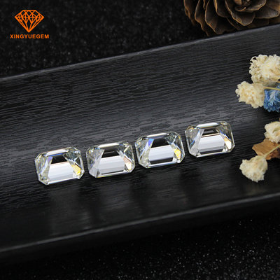 Near cololess GH white color emerald cut moissanite for jewelry