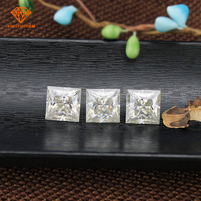 Factory 6.5mm square princess cut 1 carat VVS white moissanite diamond