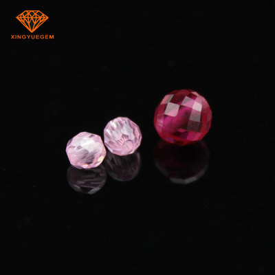5A 4mm Round shape with hole Synthetic corundum Ruby beads for Jewelry making