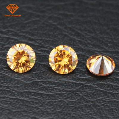 Cheap wholesale 3A 5A champagne diamond color loose cubic zirconia stone