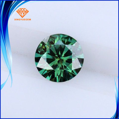 China manufacture high quality imitation jewelry VVS1 green color diamond round cut moissanite