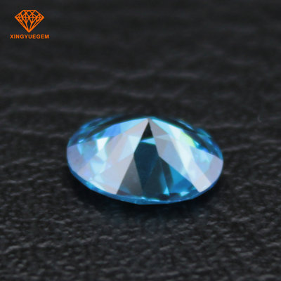 Bulk wholesale oval shape aqua blue diamond color cubic zirconia gemstones for jewelry making