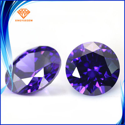 Zirconia factory wholesale 8 hearts and Arrow cutting Amethyst cubic zirconia for fashion jewelry
