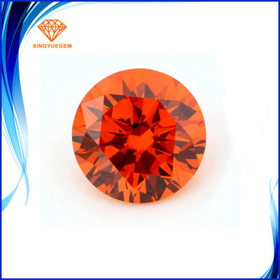 European machine cut orange diamond color cz price per carat cubic zirconia