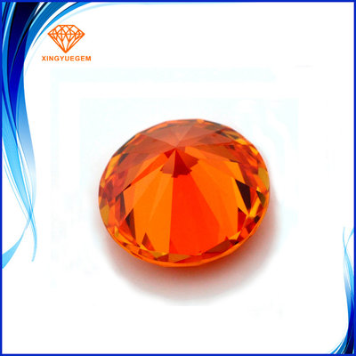 European machine cut orange diamond color cz price per carat cubic zirconia