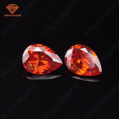 Wuzhou wholesale cubic zirconia, excellent pear cut cubic zirconia stones,yellow diamond color cz stone