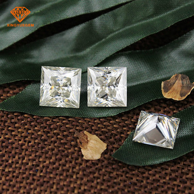 Synthetic moissanite excellent princess cut, , square shape gh white moissanite,VVS diamond loose 1carat