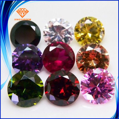 Gems factory 2mm 3mm 4mm white round cubic zirconia aaa aaaaa loose gemstones