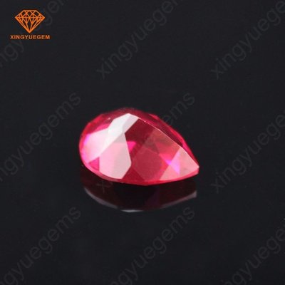 Pear shape synthetic red corundum ruby stone in aaa Grade quality factory price wholesale