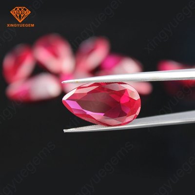 Red garnet color ruby Tear drop shape aaa ruby gemstone for diamond