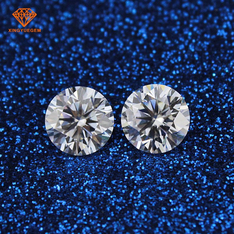 Wuzhou factory price moissanite,excellent round cut moissanite stone, 8mm 2 carat diamond gemstone