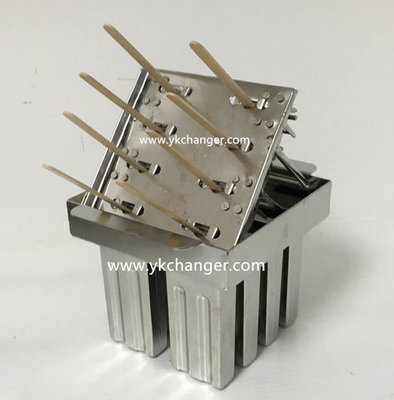 Ice pop molds DIY home use stainless steel food grade high quality 8pieces each time with stick holder supplier