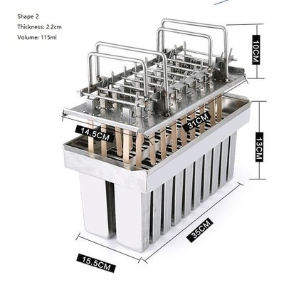 Mold ice cream form ice lolly freezer use only 5 different size for you to select with stick holder extractor supplier