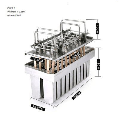 Mold ice cream form ice lolly freezer use only 5 different size for you to select with stick holder extractor supplier
