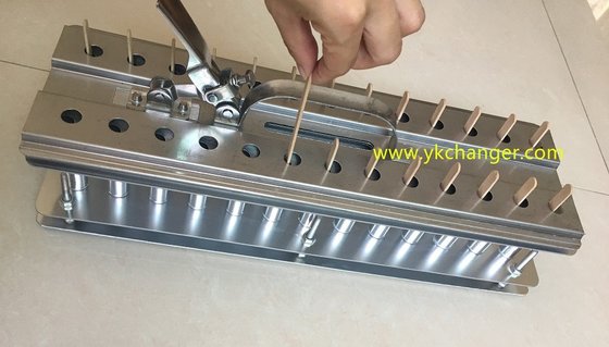 Stick alignment for paletas ice cream molds ataforma plain type 2x13 26tubes full food grade aluminum commercial use supplier