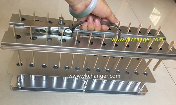 Stick alignment for paletas ice cream molds ataforma plain type 2x13 26tubes full food grade aluminum commercial use supplier