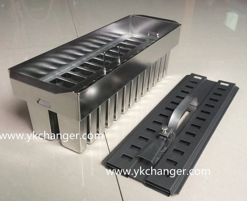 Stainless steel ice lolly moulds manufacture high quality 2X13 86ml 123ml paletas with plain helix stick holder aligner supplier