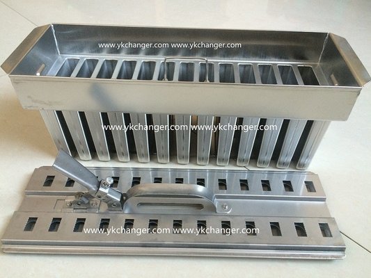 Stainless steel ice lolly moulds manufacture high quality 2X13 86ml 123ml paletas with plain helix stick holder aligner supplier