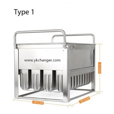 Stainless steel ice lolly moulds high quality plasma robot welding 40pieces with stick holders hot sale 99USD per set supplier